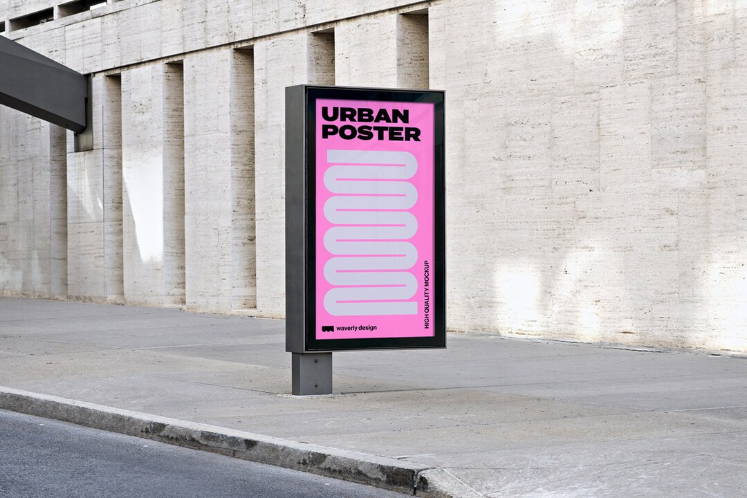 Urban Poster, Transit Ad Mockup Template, Editable Photoshop File - Etsy