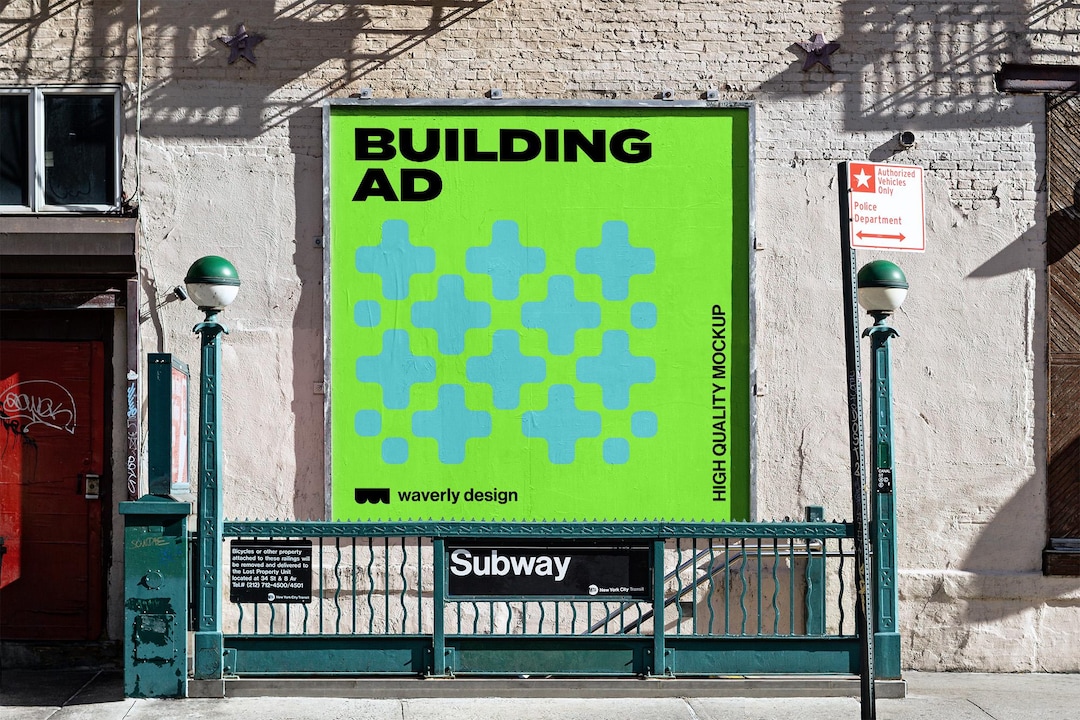 Building Ad Billboard Mockup Template, Editable Photoshop File - Etsy