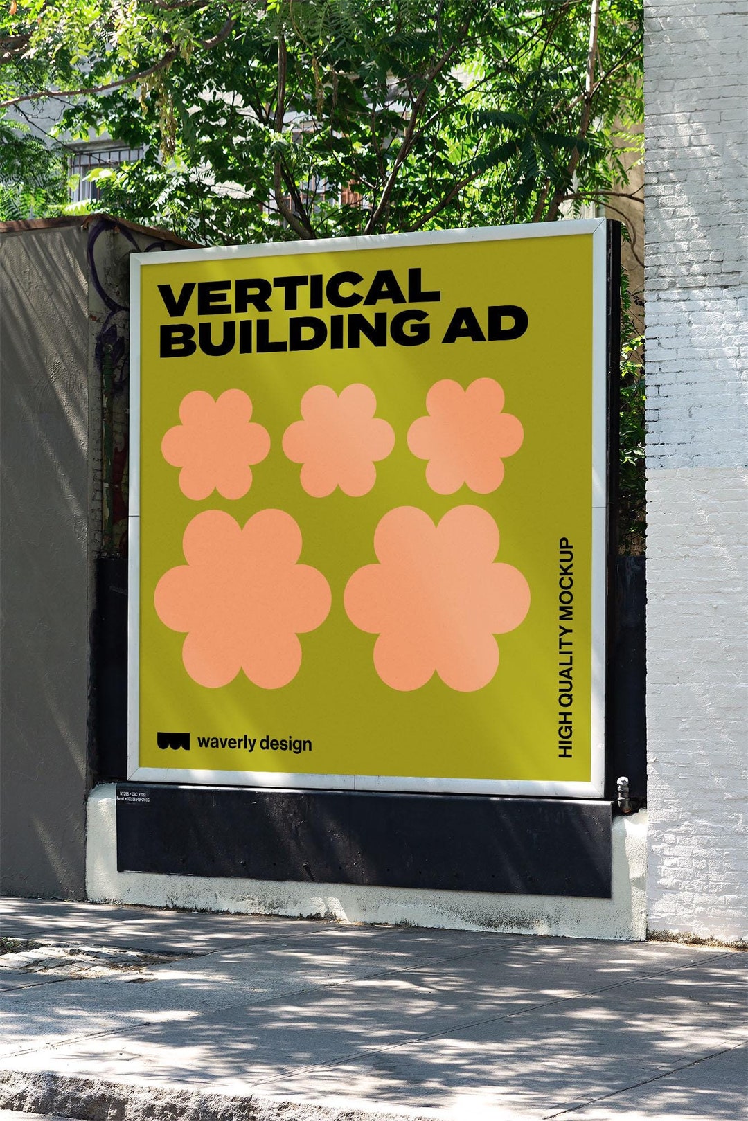 Vertical Building Ad Mockup Template, Editable Photoshop File - Etsy