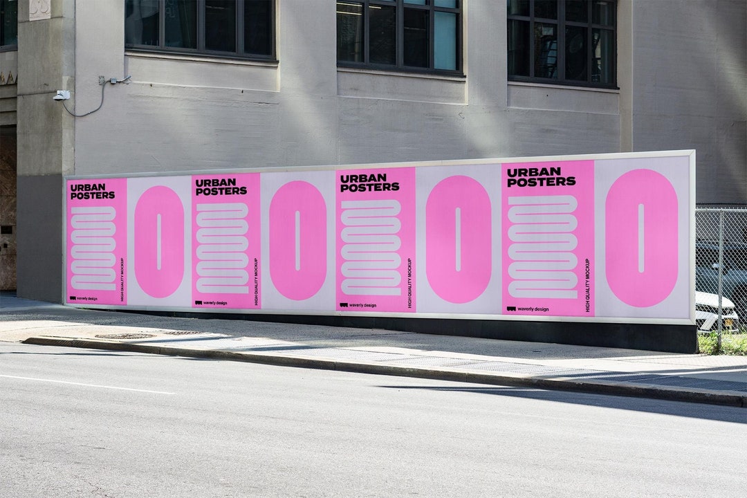 Urban Posters, Wild Postings, Street Ads, Mockup Template, Editable ...