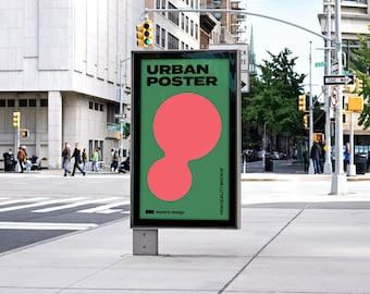 Bus Shelter Transit Ad Mockup Template, Editable Photoshop File - Etsy