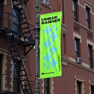 Urban Banner Mockup Template, Editable Photoshop File - Etsy