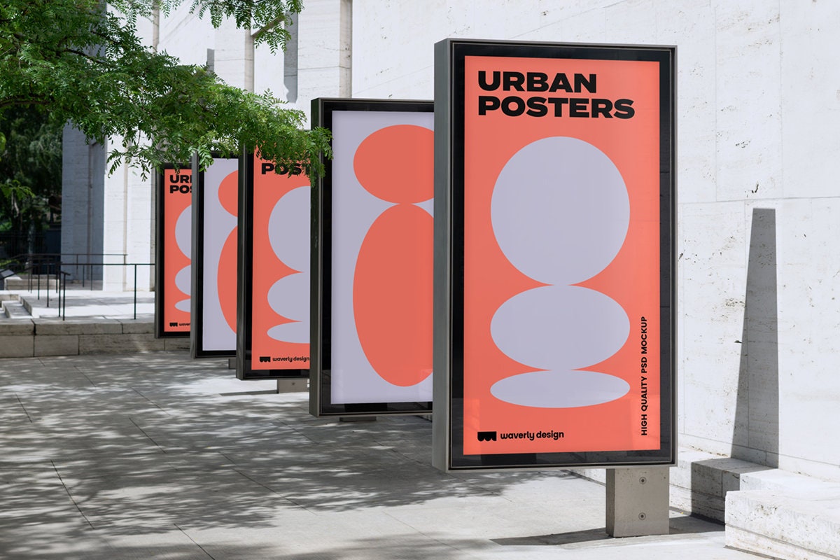 Urban Posters, Series, Mockup Template, Editable Photoshop File - Etsy