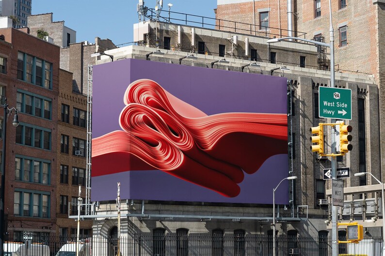 Wide Building Ad, Billboard Mockup Template, Editable Photoshop File - Etsy