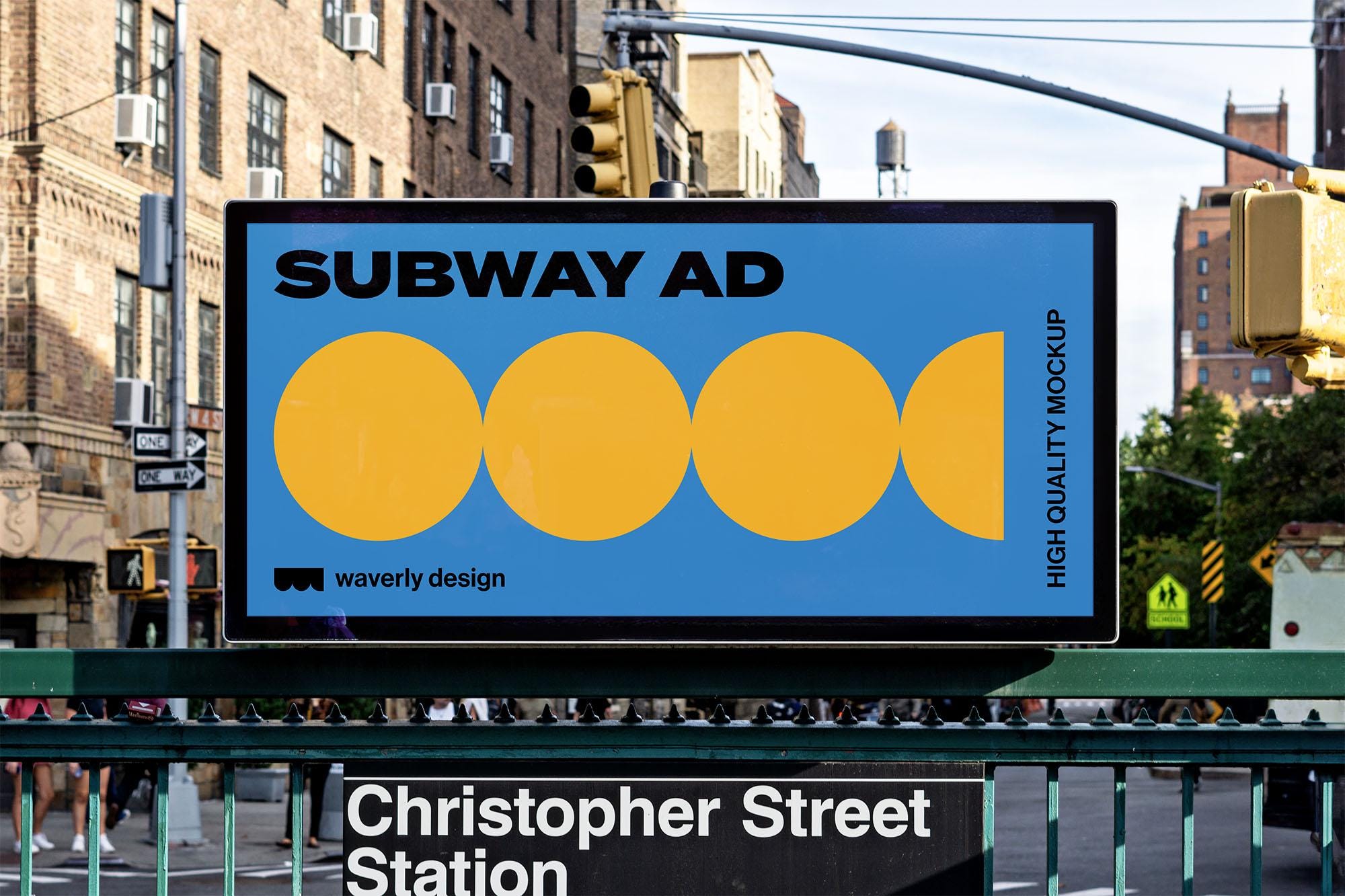 Subway Ad, Street Ad, Mockup Template, Editable Photoshop File - Etsy