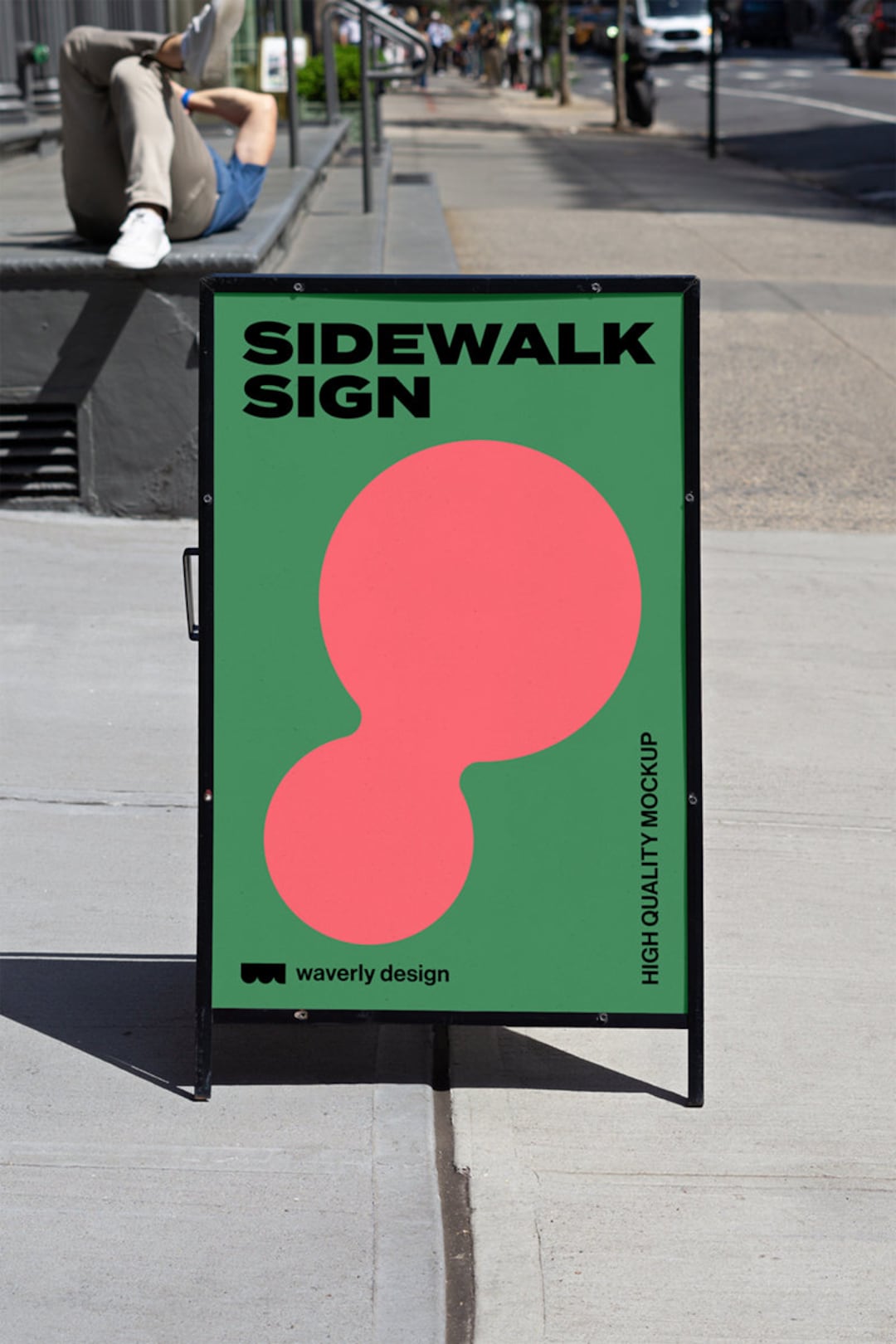 Sidewalk Sign, Store Sign, Street Ad, Mockup Template, Editable ...
