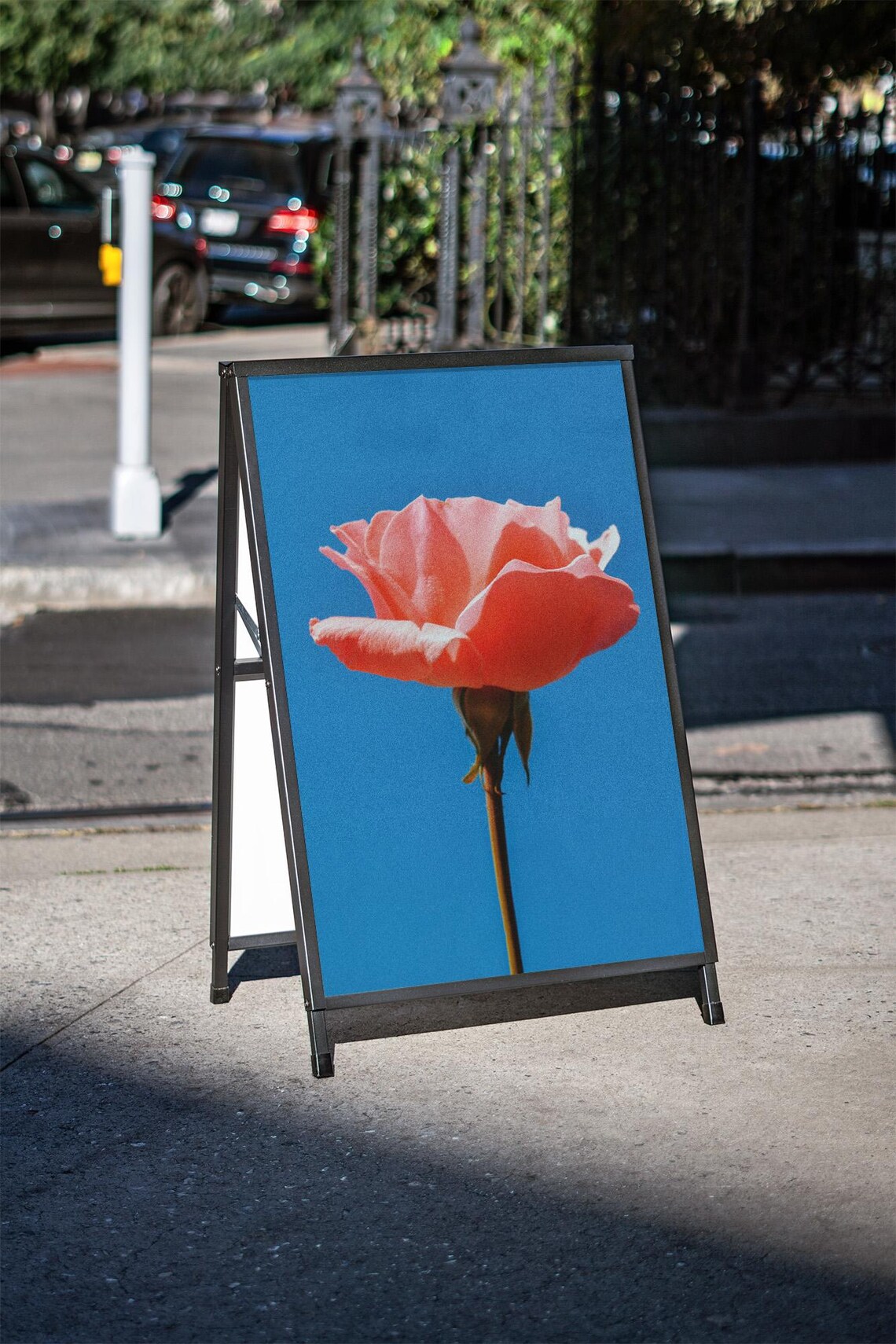Sidewalk Sign, Store Sign, Street Ad, Mockup Template, Editable ...