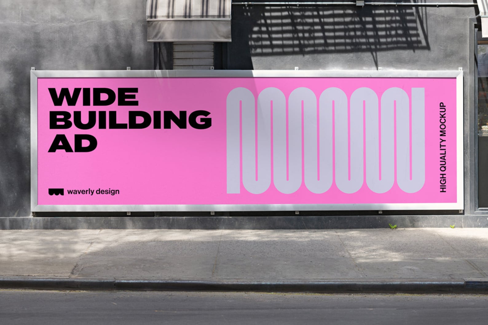 Wide Building Ad, Billboard Mockup Template, Editable Photoshop File - Etsy