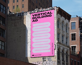 Wide Building Ad, Billboard Mockup Template, Editable Photoshop File - Etsy