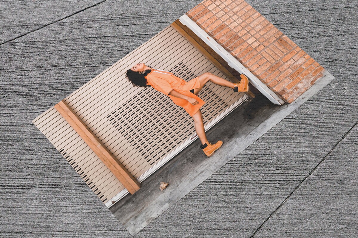 Ground Poster, Street Ad, Mockup Template, Editable Photoshop File - Etsy