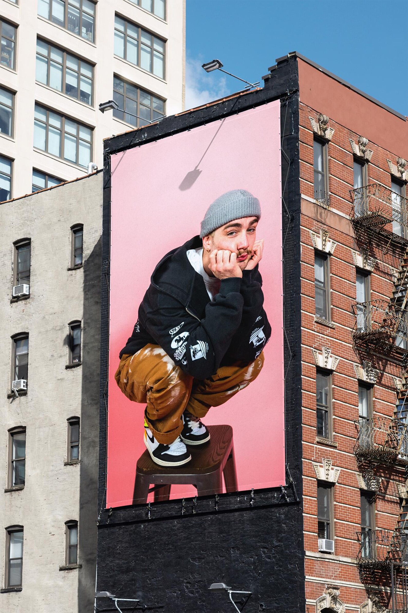 Vertical Building Ad Mockup Template, Editable Photoshop File - Etsy