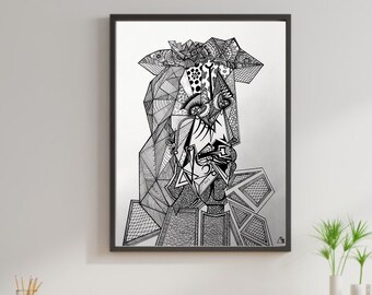 Picasso Doodle Art - Etsy