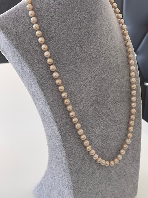 Beautiful vintage necklace pearls silver clasp 835 JKA - Gem