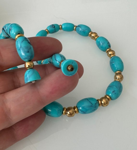 Majestic elegance: Vintage turquoise-gold costume jew… - Gem