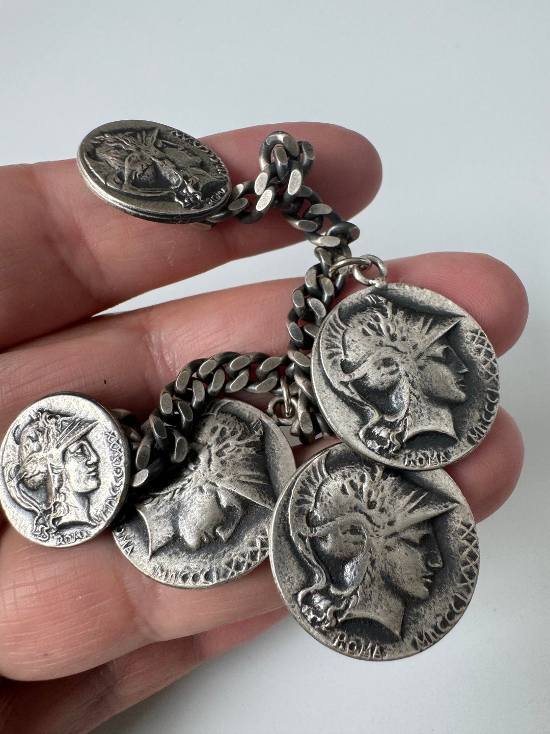 Vintage Button Chain Traditional Costume in Coin Design "roma"! - Etsy