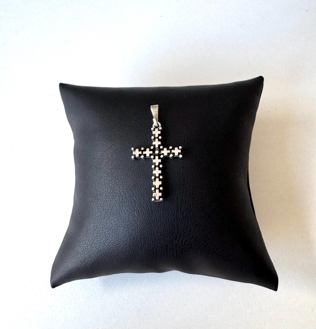 835 Silver Cross Pendant - Cross of the Missing - Modern Puzzle Design ...