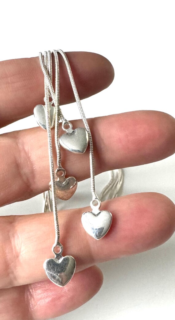 XXL pendant design with hearts – silver-plated copper… - Gem
