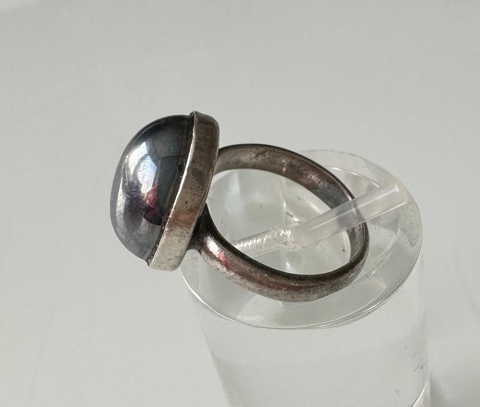 official supplier Metallic shiny silver ring hematite vintage very ...