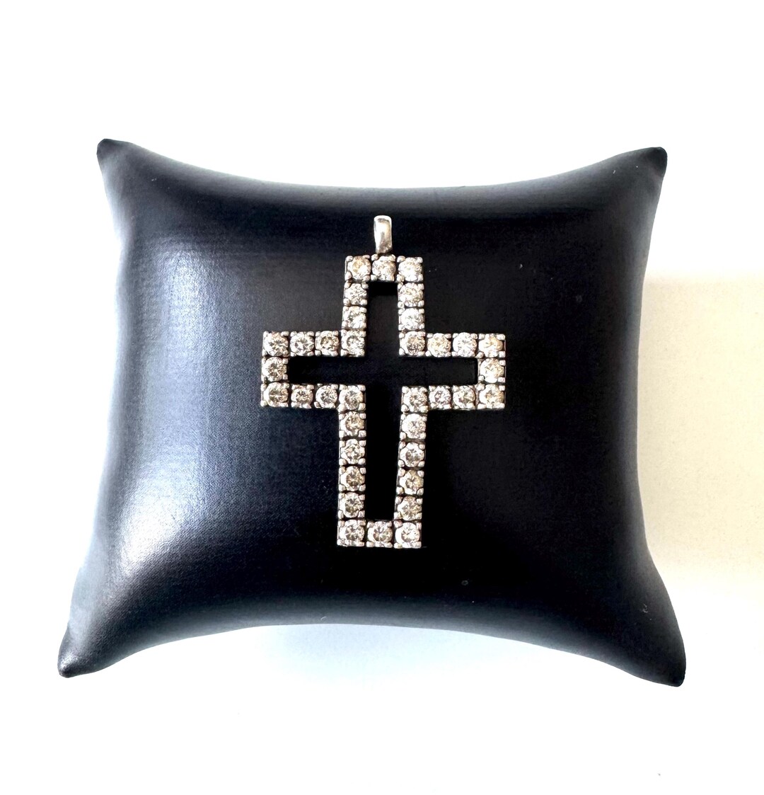 Cross Pendant 925 Silver Set With Beryl Stones! - Etsy