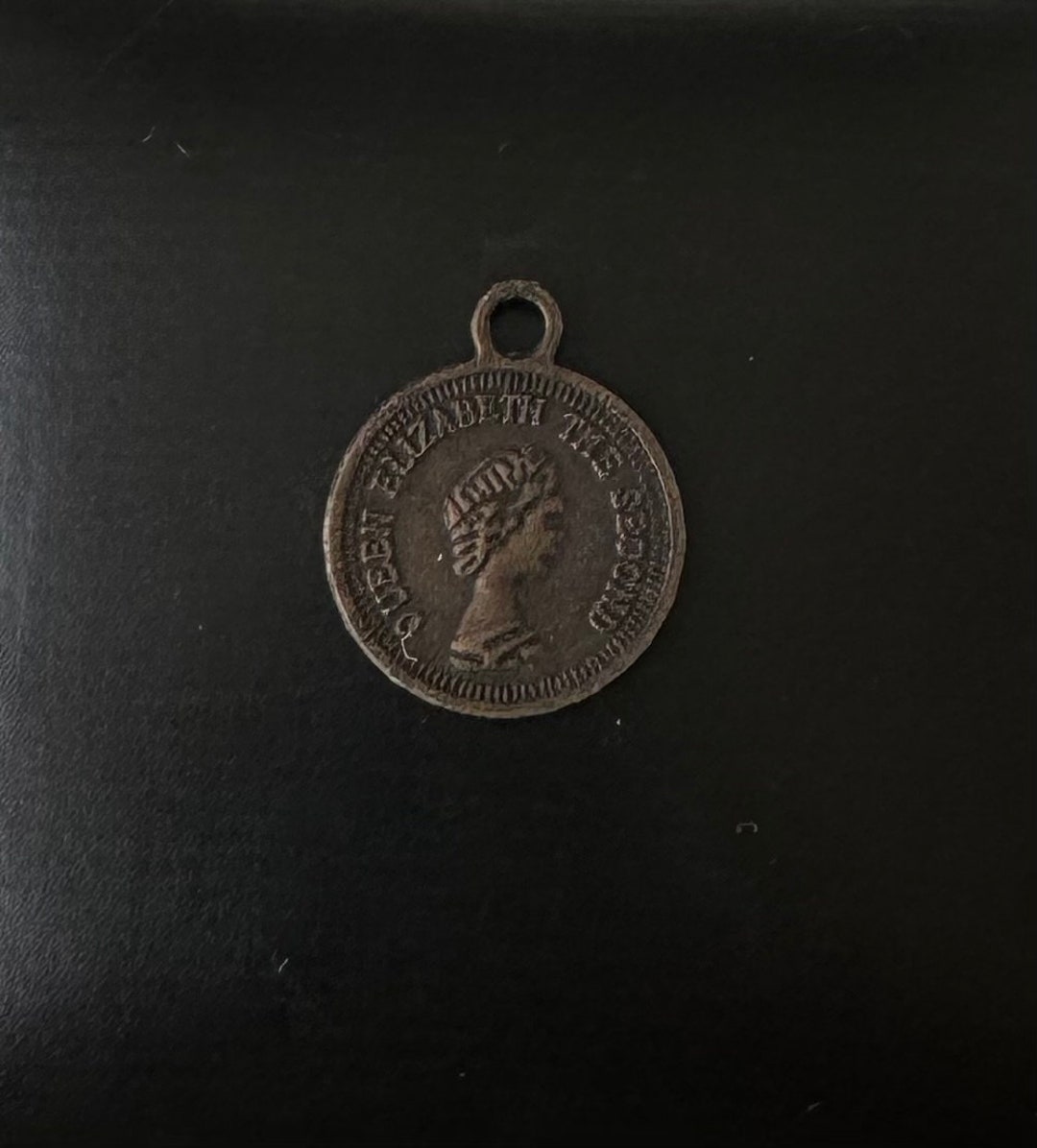 Rarity! Small 12 Mm Medal Coin Queen Elizabeth the Second Pendant ...