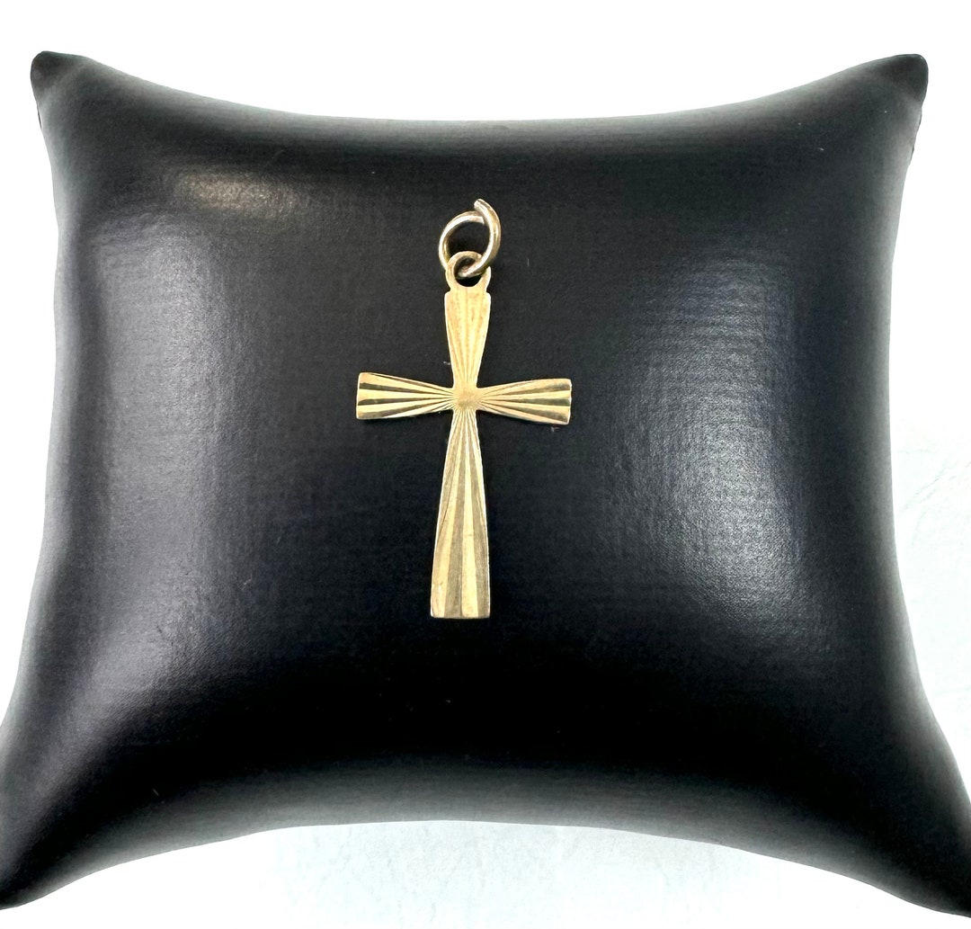 333 Gold Cross Pendant 8 Karat Yellow Gold! - Etsy