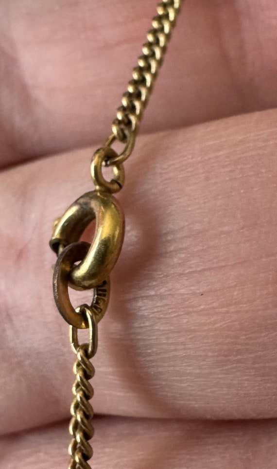 Art Deco Am Double Chain Gold Plated 61 cm Long - Gem