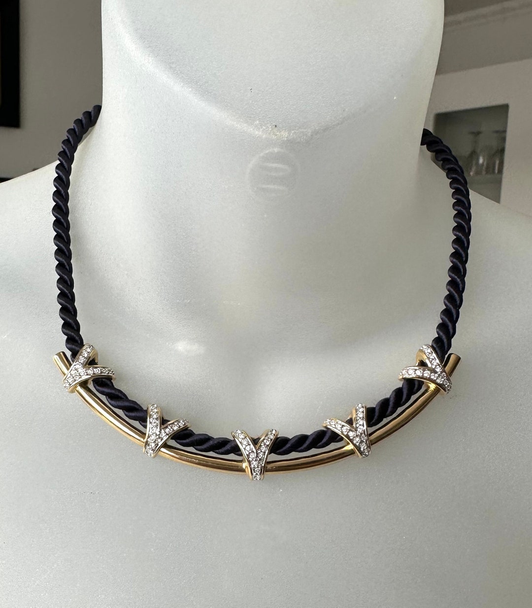 Pierre Lang Cord Necklace With Gold Pendant! - Etsy