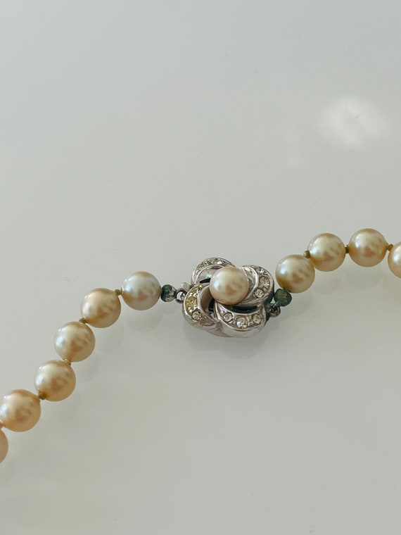 Beautiful vintage necklace pearls silver clasp 835 JKA - Gem