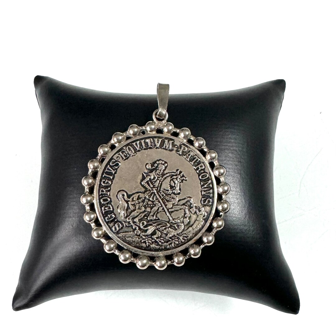S.georgius Equitum Patronus Medal Pendant in Silver Shine - Etsy