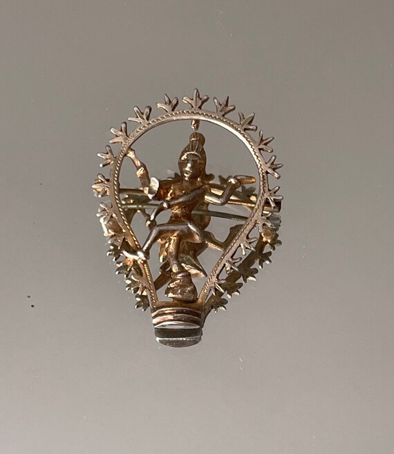 Unique brooch Shiva genuine silver pendant chain pend… - Gem