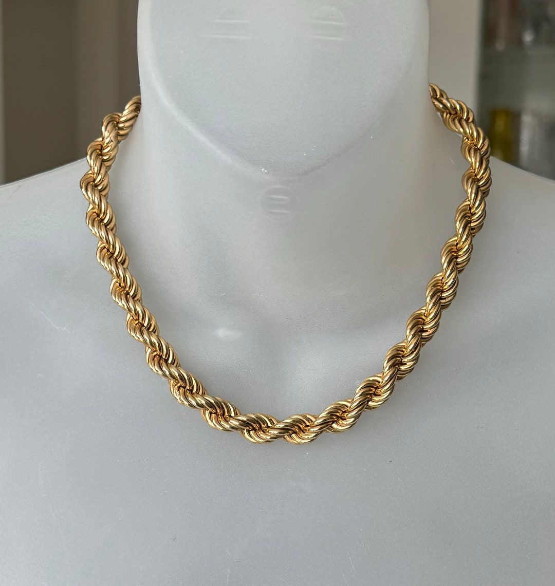 Vintage Cord Chain American Gold Costume Jewelry Necklace! - Etsy