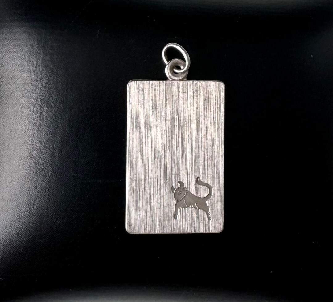 835 Silver Pendant Zodiac Sign Taurus by Friedrich Binder Pforzheim! - Etsy