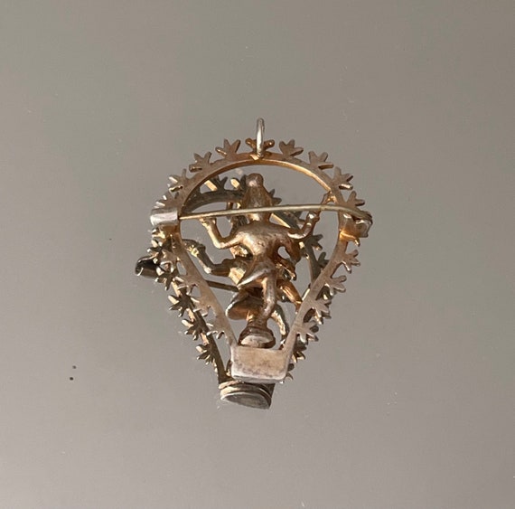 Unique brooch Shiva genuine silver pendant chain pend… - Gem