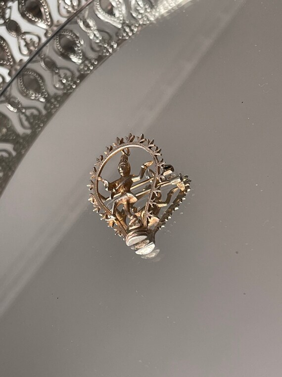 Unique brooch Shiva genuine silver pendant chain pend… - Gem