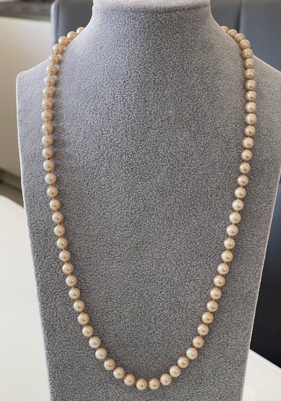 Beautiful vintage necklace pearls silver clasp 835 JKA - Gem