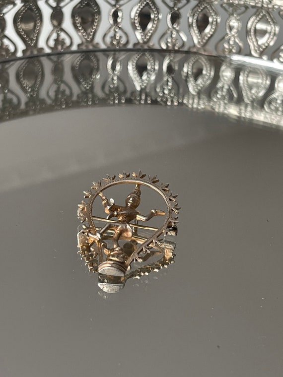Unique brooch Shiva genuine silver pendant chain pend… - Gem