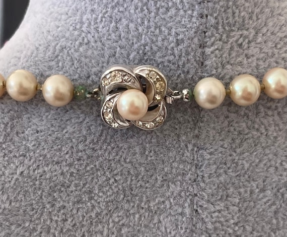 Beautiful vintage necklace pearls silver clasp 835 JKA - Gem