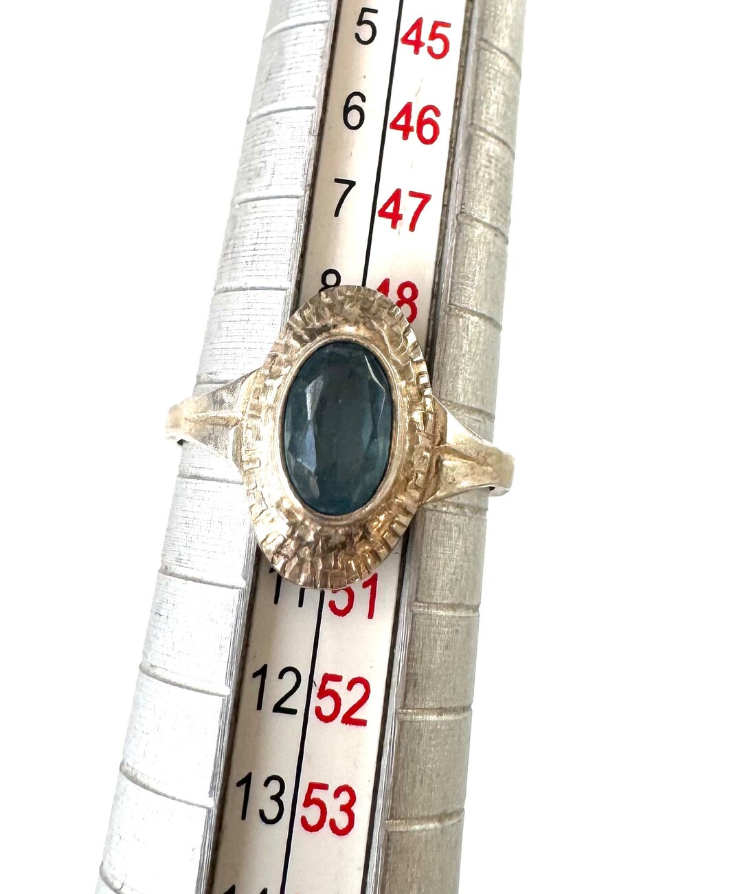 Beautiful 835 Silver Ring With Light Blue Stone Mid-century - Etsy