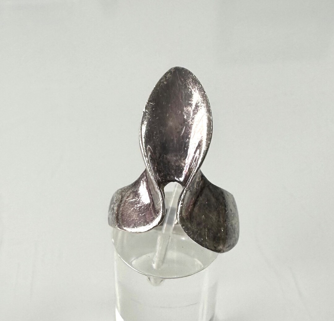 Statement Ring 925 Silver Unusual Shape Vintage Silver Ring - Etsy
