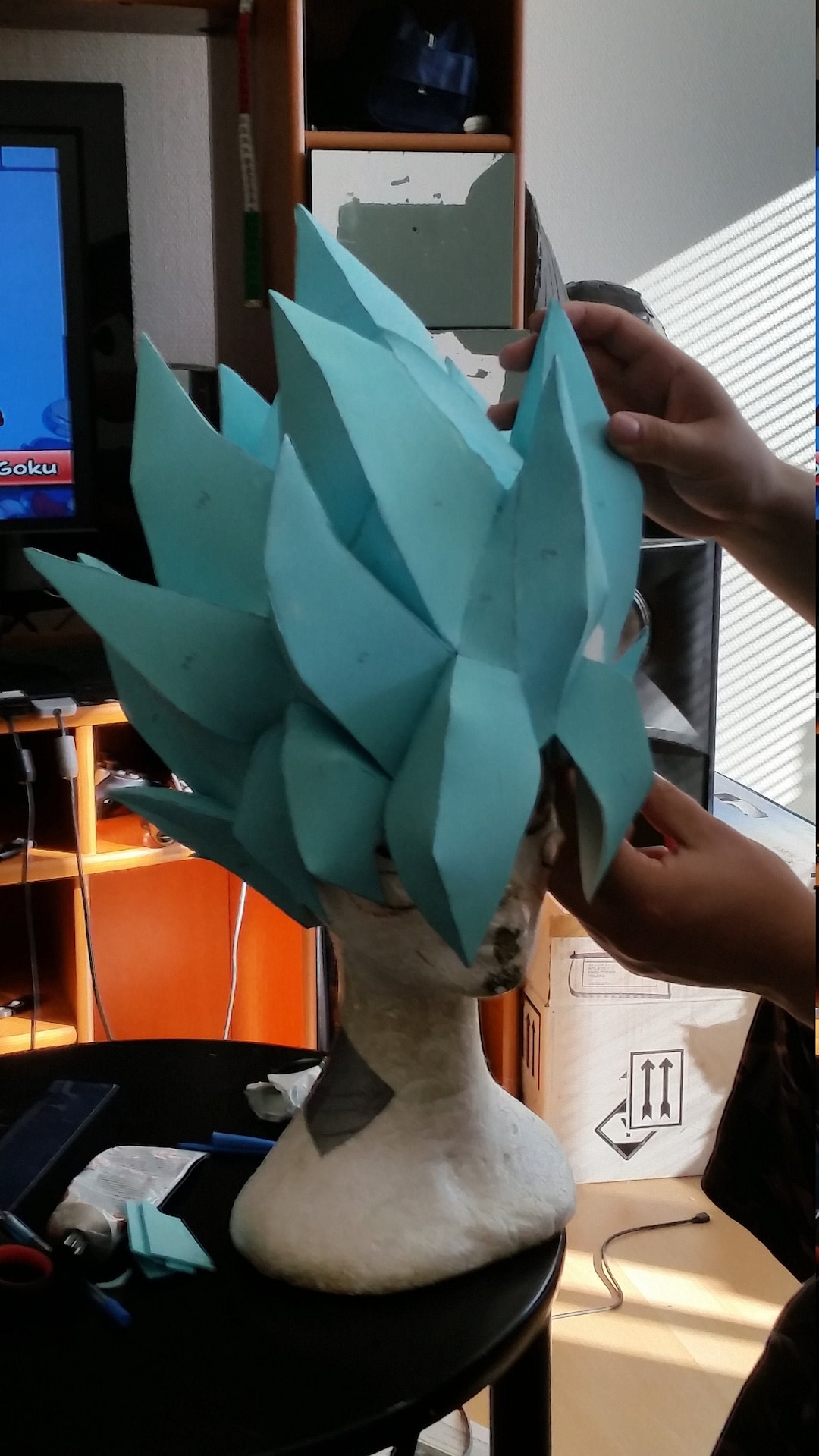 Ssj2/ssj Blue Foam Wig Files - Etsy