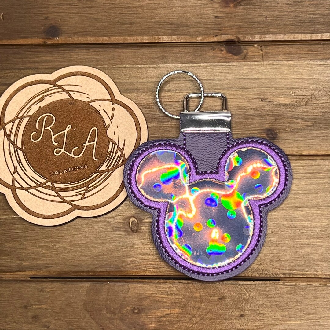 Holographic Mouse Keychain - Glitter Keychain, Keychains for Women ...