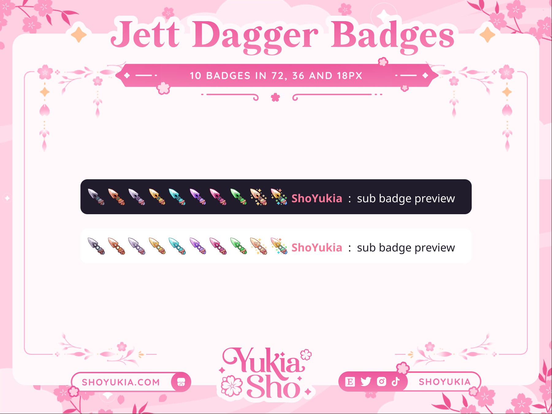 Jett Dagger Sub Badges para Twitch/YouTube/Discord / Bit - Etsy México