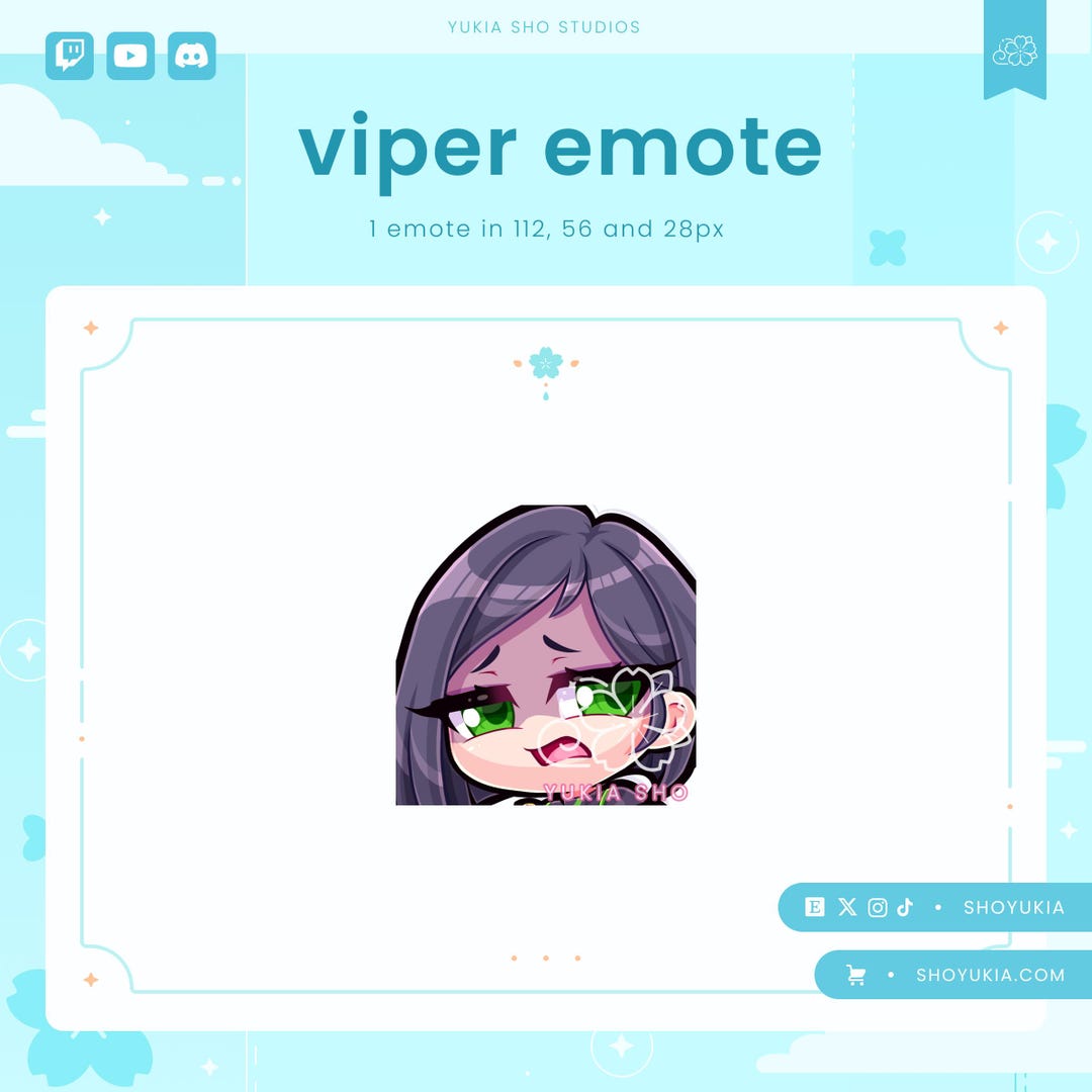 Viper Digust Twitch Emote | Cute Val Emote Pack for Streamers, Youtube ...