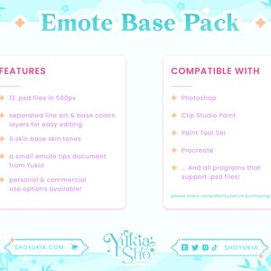 12 DIY Emote Base Pack COMMERCIAL USE Emote Bases Custom Emote Emote ...