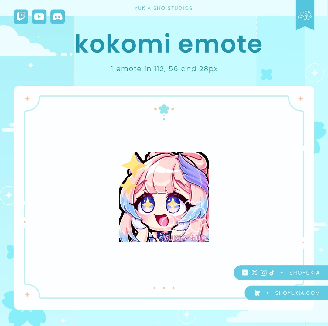 Kokomi Wow Twitch Emote | Genshin Impact Emotes | Twitch Emote ...