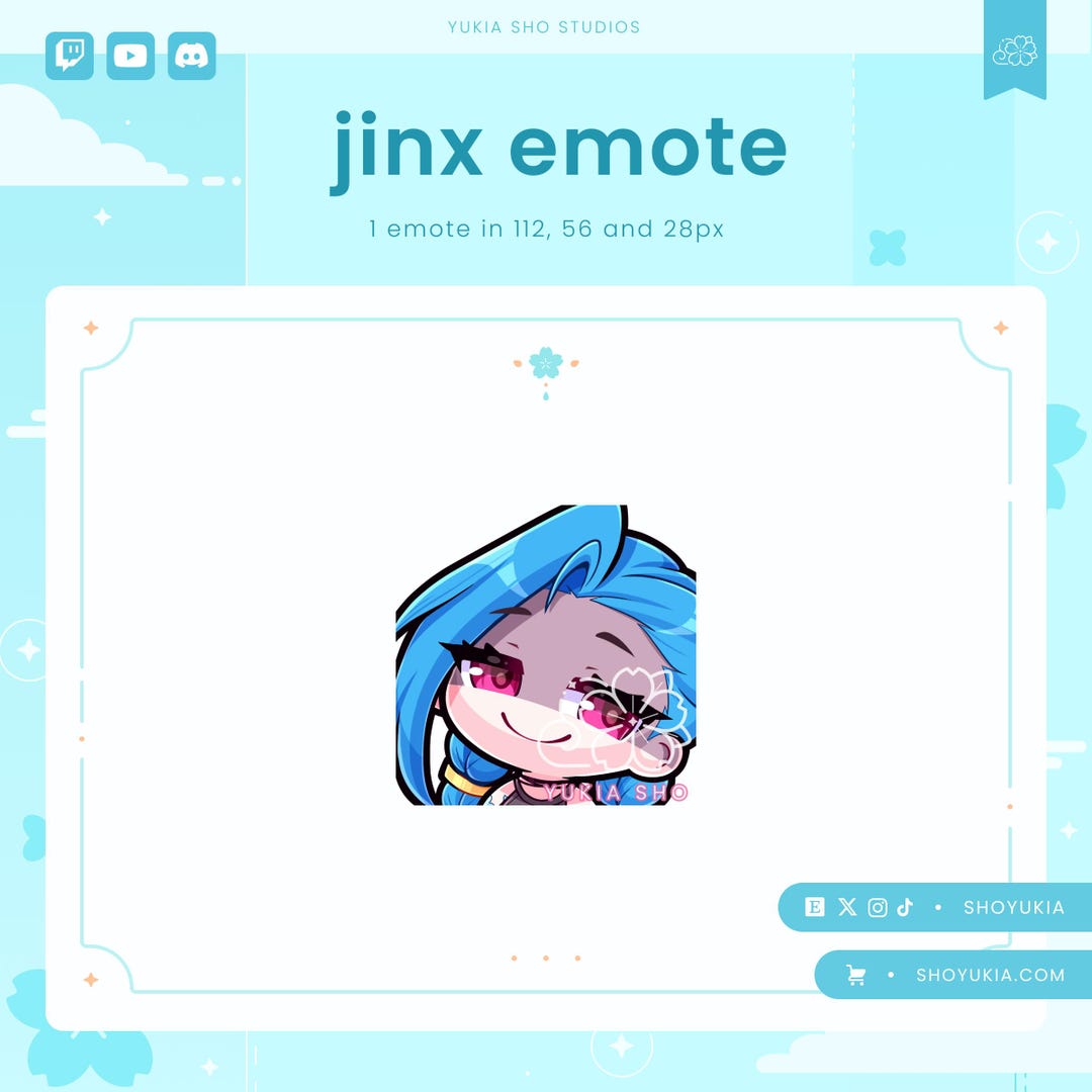 Twitch Emote: Jinx Smug | Lol Emote Pack for Discord, Youtube & Tiktok ...