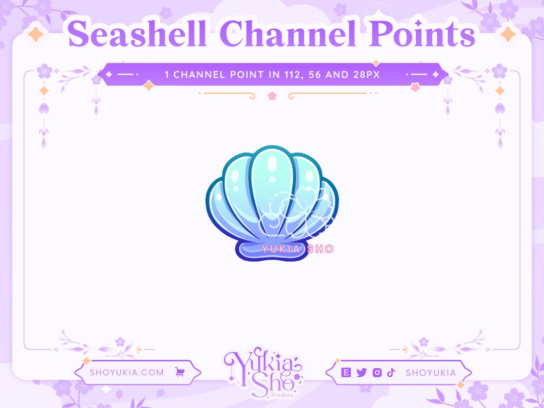 Seashell blue Channel Points for Twitch Twitch Channel Point Icon ...