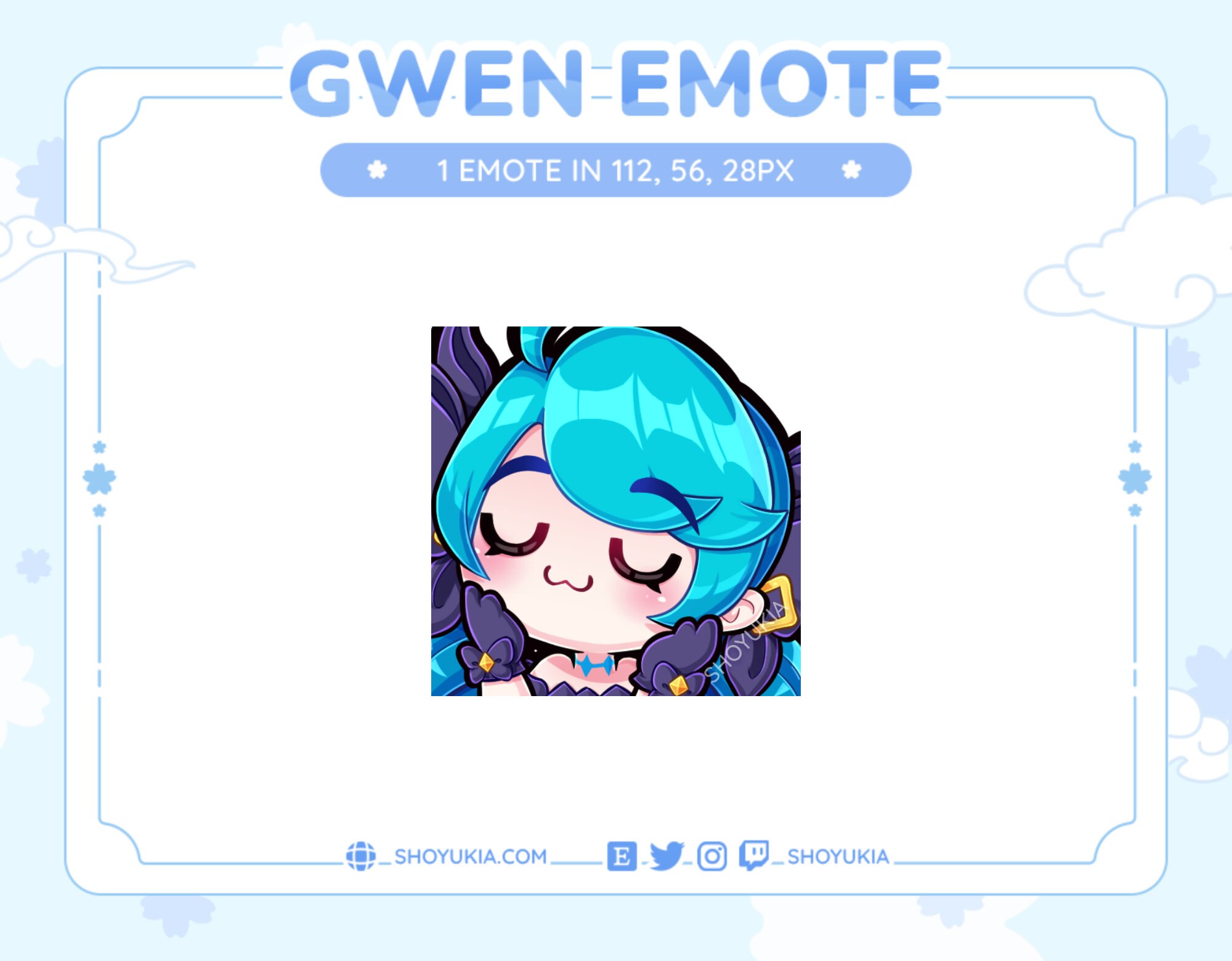 Digital League Of Legends Twitch x7 Gwen Emotes Twitch Art ...