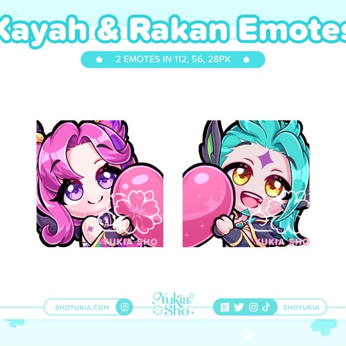 Xayah and Rakan Emotes - Etsy