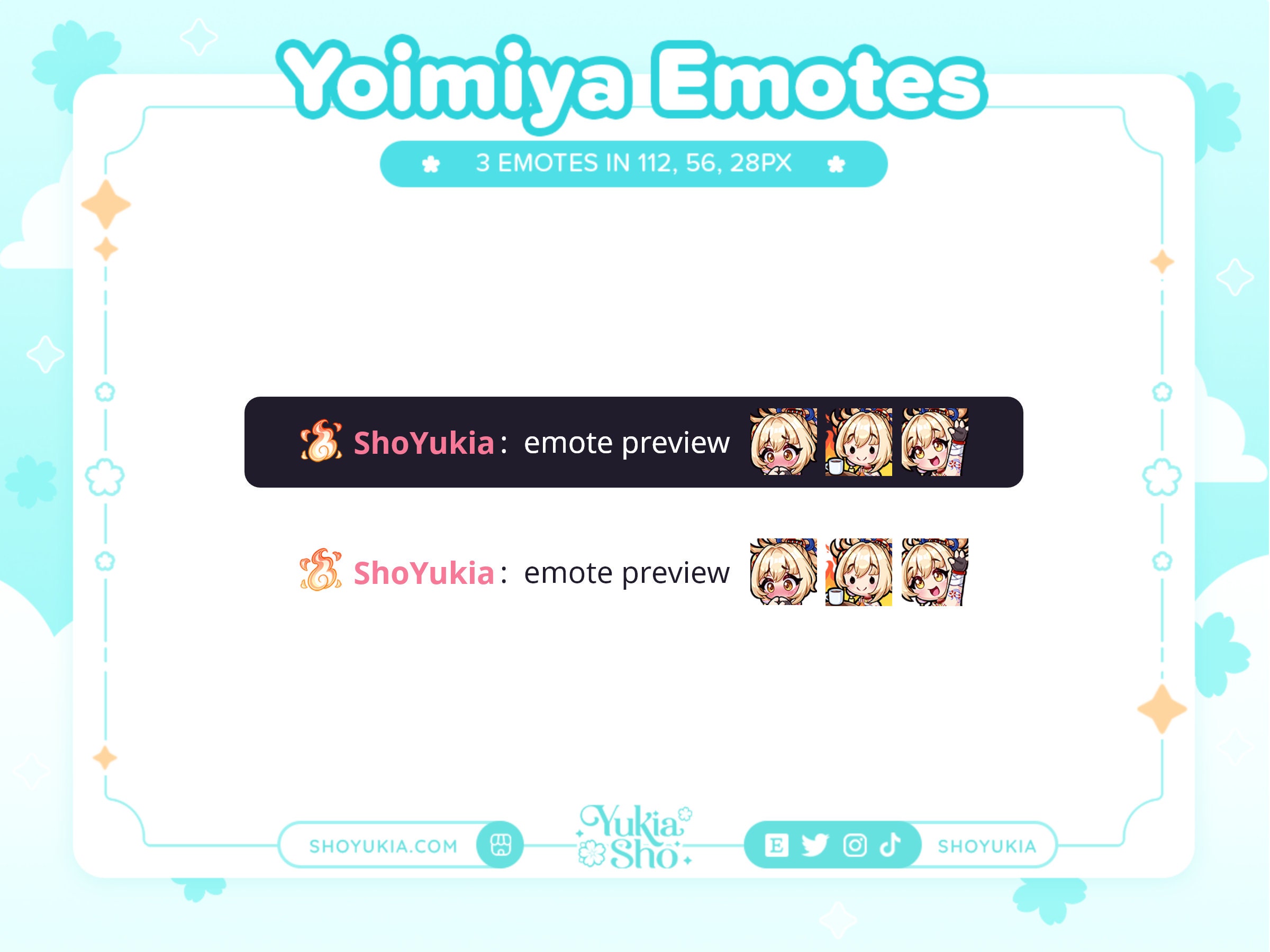 Yoimiya Emote Set for Twitch/discord/youtube Custom Twitch - Etsy Canada